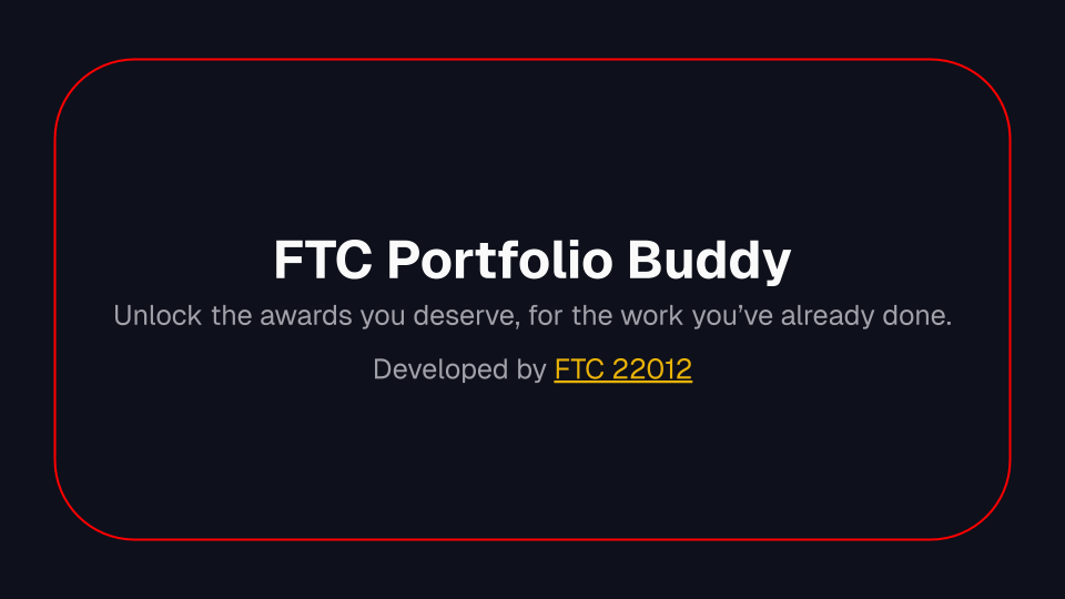 FTC Portfolio Buddy